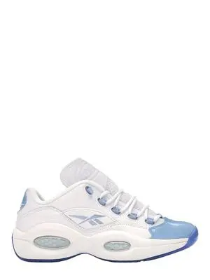 REEBOK Question Low Patent Toe Sneakers - White/fluid Blue/reebok Ice