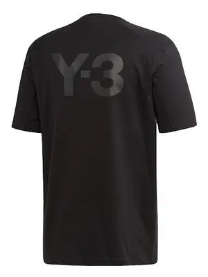 Adidas Y3 Classic Back Logo Tee Shirt - Black