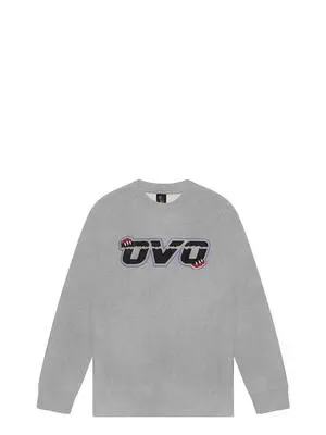 OVO Jurassic Park Runner Crewneck Sweatshirt - Heather Grey