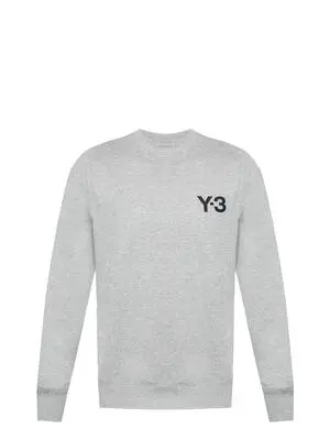 Adidas Y3 Classic Logo Front Crew Sweater - Heather Grey