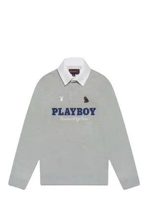 OVO Playboy Rugby Polo Shirt - Heather Grey