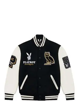 OVO Playboy Varsity Jacket - Black