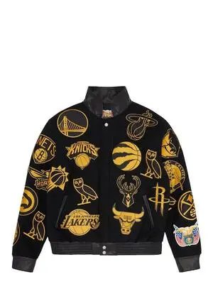 OVO Nba Team Icons Wool Jacket - Black