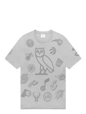 OVO Nba Team Icons Og Owl T-shirt - Heather Grey