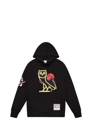 OVO Mitchell & Ness 1995 Raptors Og Owl Hoodie - Black