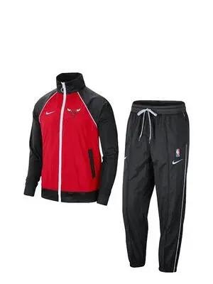 Nike Nba Chicago Bulls Courtside Tracksuit - Black/red