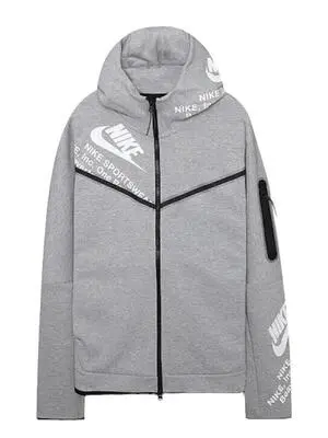 Nike Sportswear Tech Fleece Graphic Full-zip Hoodie - Grey