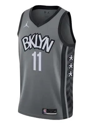 Nike Nba Brooklyn Nets Kyrie Irving Statement Edition 2020 Swingman Jersey - Grey/black