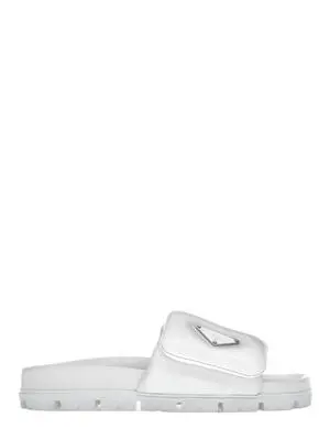 Prada Soft Padded 20mm Slide Sandal - White