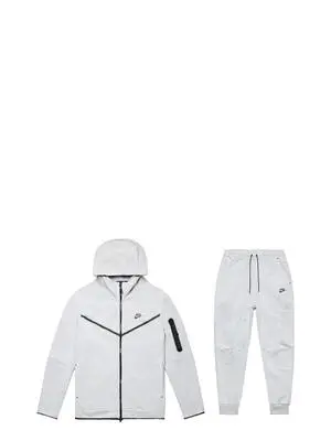 Nike Sportswear Tech Fleece Full Zip Hoodie And Joggers Set - Grey