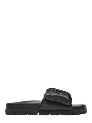 Prada 20mm Nappa Leather Slide Sandal - Black