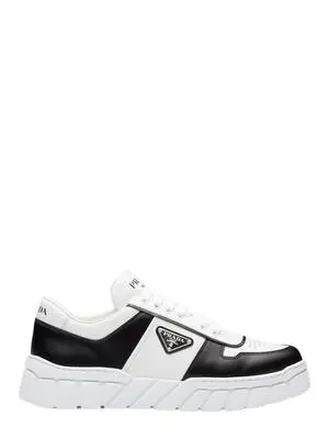 Prada Leather Sneakers - White/black