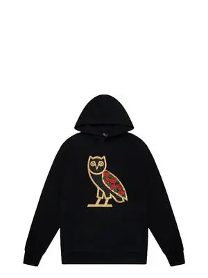 OVO Rose Owl Hoodie - Black