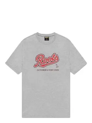 OVO Roots Heritage Script T-shirt - Heather Grey