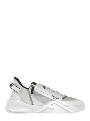 Fendi Nylon Low-top Sneakers - White