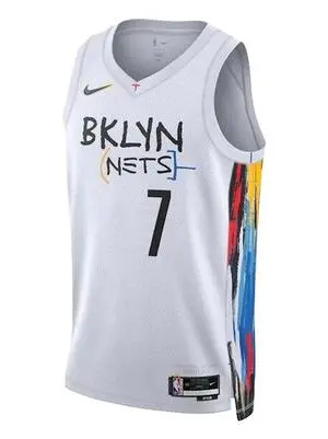 Nike Nba Kevin Durant Brooklyn Nets Dri-fit Jersey - White
