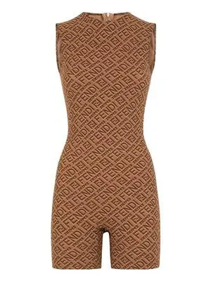 Fendi X Skims Sleeveless Mid Thigh Bodysuit - California