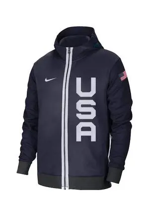 Nike Team Usa Therma Flex Tokyo 2020 Showtime Hoodie - Obsidian/black/white
