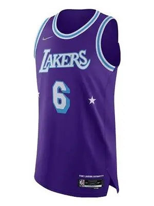 Nike Nba Los Angeles Lakers Lebron James Moments Mixtape City Edition Authentic Jersey - Purple