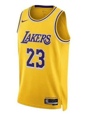 Nike Nba Los Angeles Lakers Icon Edition Lebron James 2022/23 Jersey - Amarillo