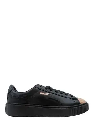 PUMA Basket Platform Metallic Sneakers - Puma Black Rose Gold