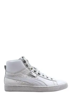 PUMA Basket Mid Exotic Sneakers - White/silver Foil
