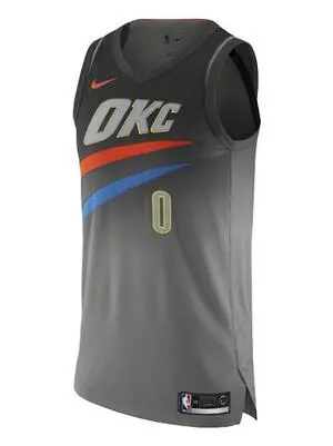 Nike Nba Oklahoma City Russell Westbrook Authentic Jersey - Grey