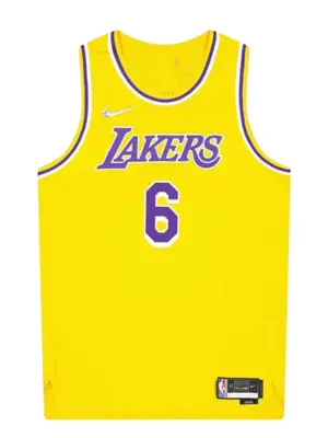 Nike Nba L.a. Lakers Lebron James Icon Edition Authentic Jersey - Yellow
