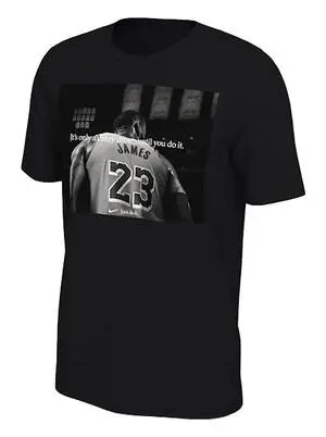 Nike Nba L.a. Lakers Lebron James Just Do It T-shirt - Black