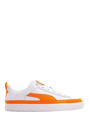 PUMA Basket Vintage Pronouncein Sneakers - White/vibrant Orange