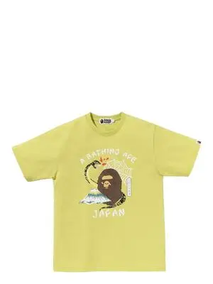 A BATHING APE Japanese Culture Tee Shirt - Yellow