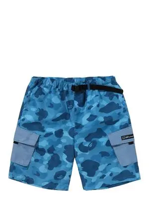 A BATHING APE Honeycomb Camo Cargo Shorts - Blue