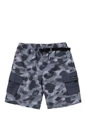 A BATHING APE Honeycomb Camo Cargo Shorts - Grey