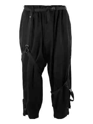 Adidas Y3 Parachute Cropped Pants - Black