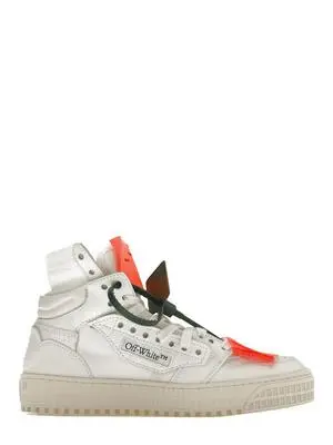 Off-White Off Court 3.0 Leather Canvas Sneakers - White/orange