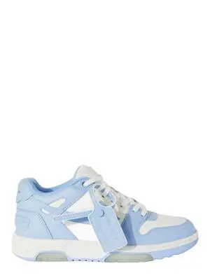 Off-White Out Of Office Leather Sneakers - White/baby Blue