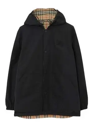 Burberry Check Nylon Reversible Jacket - Black/archive Beige