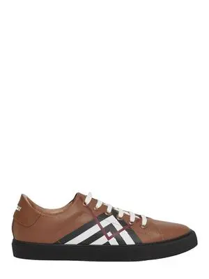 Burberry Chevron Check Low-top Sneakers - Brown
