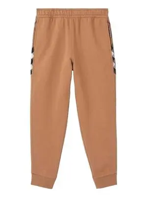 Burberry Check-panel Track Pants - Brown