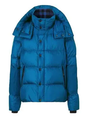 Burberry Detachable Sleeve Hooded Puffer Jacket - Midnight Navy Blue
