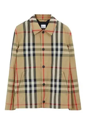 Burberry Check Nylon Jacket - Black/archive Beige