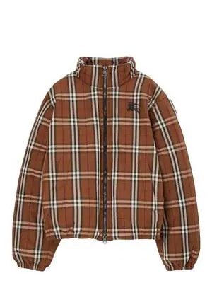 Burberry Check Puffer Jacket - Dark Birch Brown