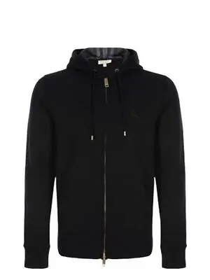 Burberry Clarendon Check Hood Zip Up Hoodie - Black/grey