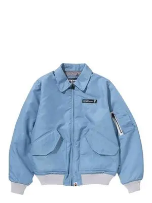 A BATHING APE Honeycomb Ripstop Bomber Jacket - Blue