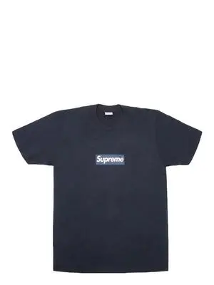 Supreme New York Yankees Box Logo Tee Shirt Navy Blue