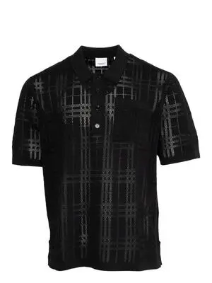 BURBERRY Checked Oversize Polo Shirt