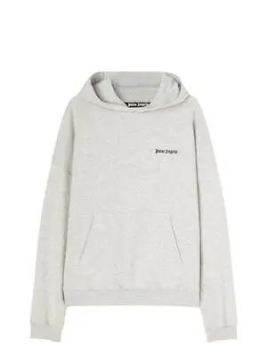 Palm Angels Embroidered Logo Hoodie - Grey