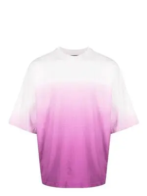 Palm Angels Gradient Overlogo Tee Shirt - Purple/white