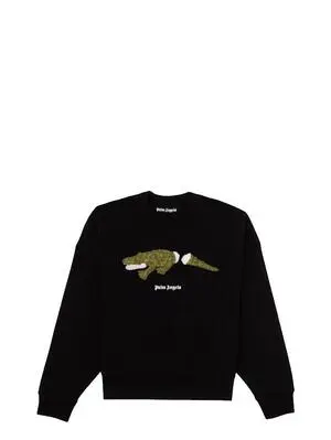 Palm Angels Croco Sweatshirt Black/green