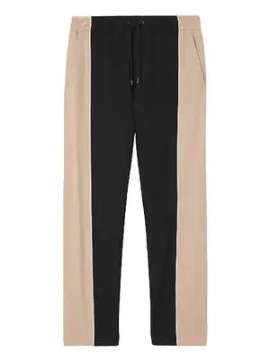 BURBERRY Contrast Stripe Wool Track Pants